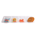 16 inch Clear Rectangular Compartment Tray, 4 Compartments, Plastic ...