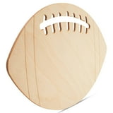 Wooden Football Cutouts 13-inch, Pack of 3 Unfinished Football Signs ...