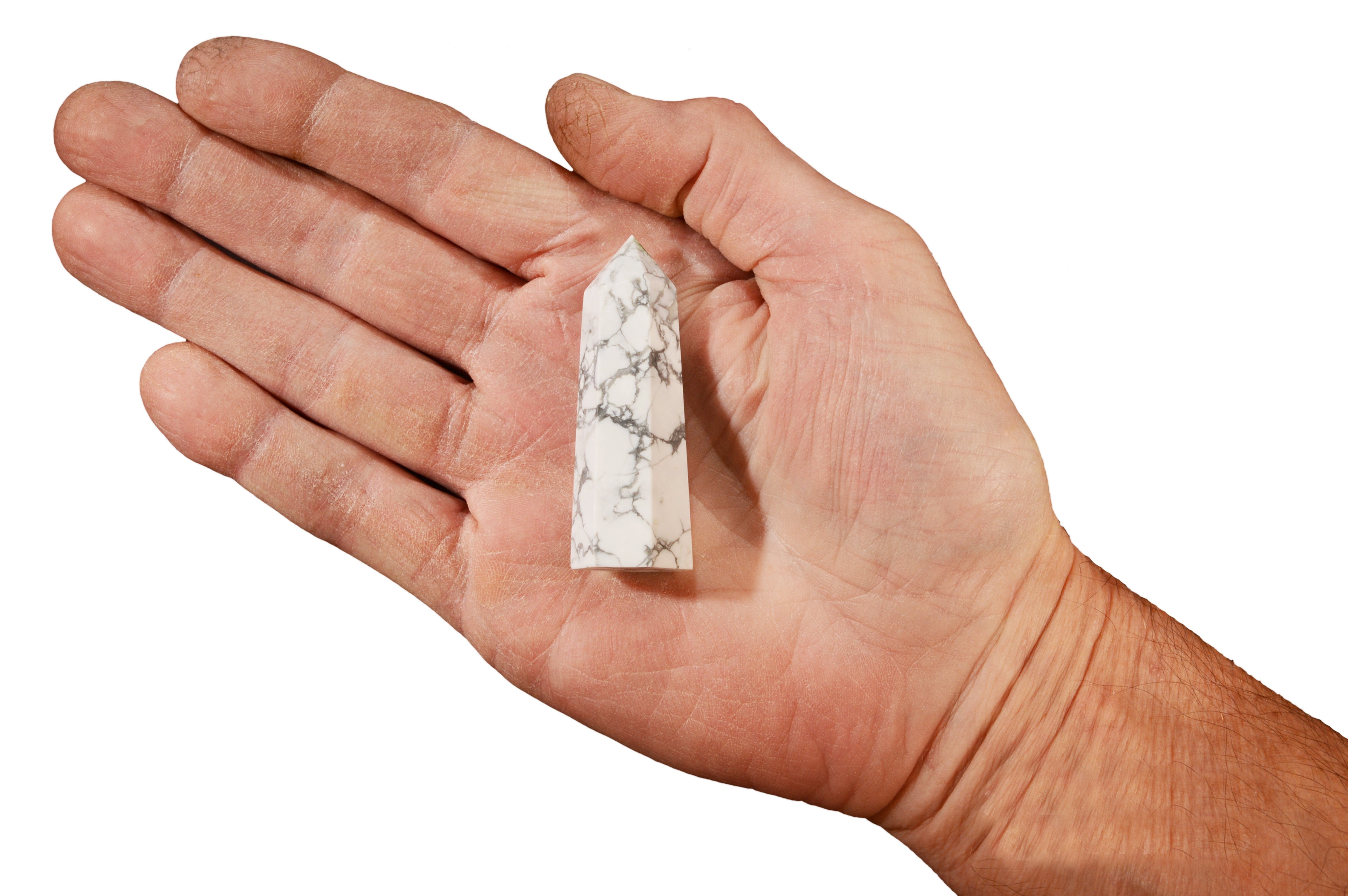 Kidz Rocks Howlite 2 1/2" Tower Raw Chakra Healing Crystal White Rock ...