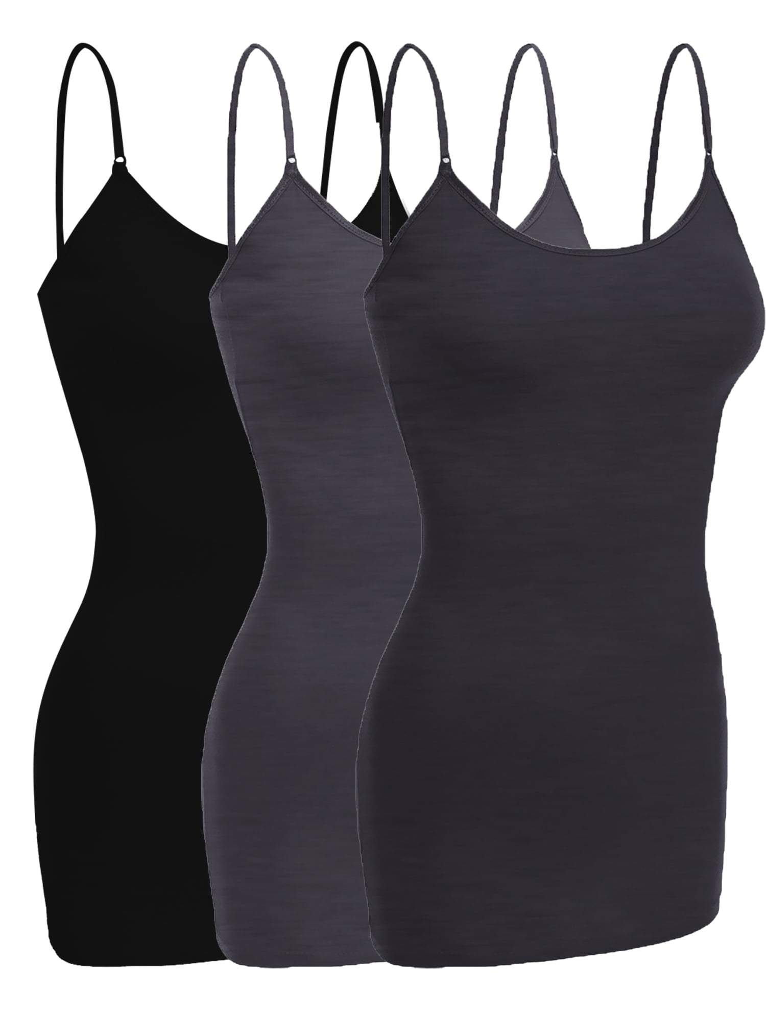 Emmalise Women Camisole Built in Bra Wireless Fabric Support Long ...