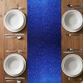 Starry Sky Dining Table Runner, Beach Night Floral Wildflower Field ...