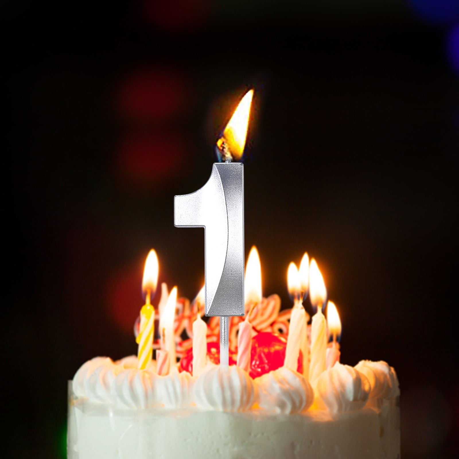 Candles Birthday Candles Extended Big Number Candle Multicolor 3D ...