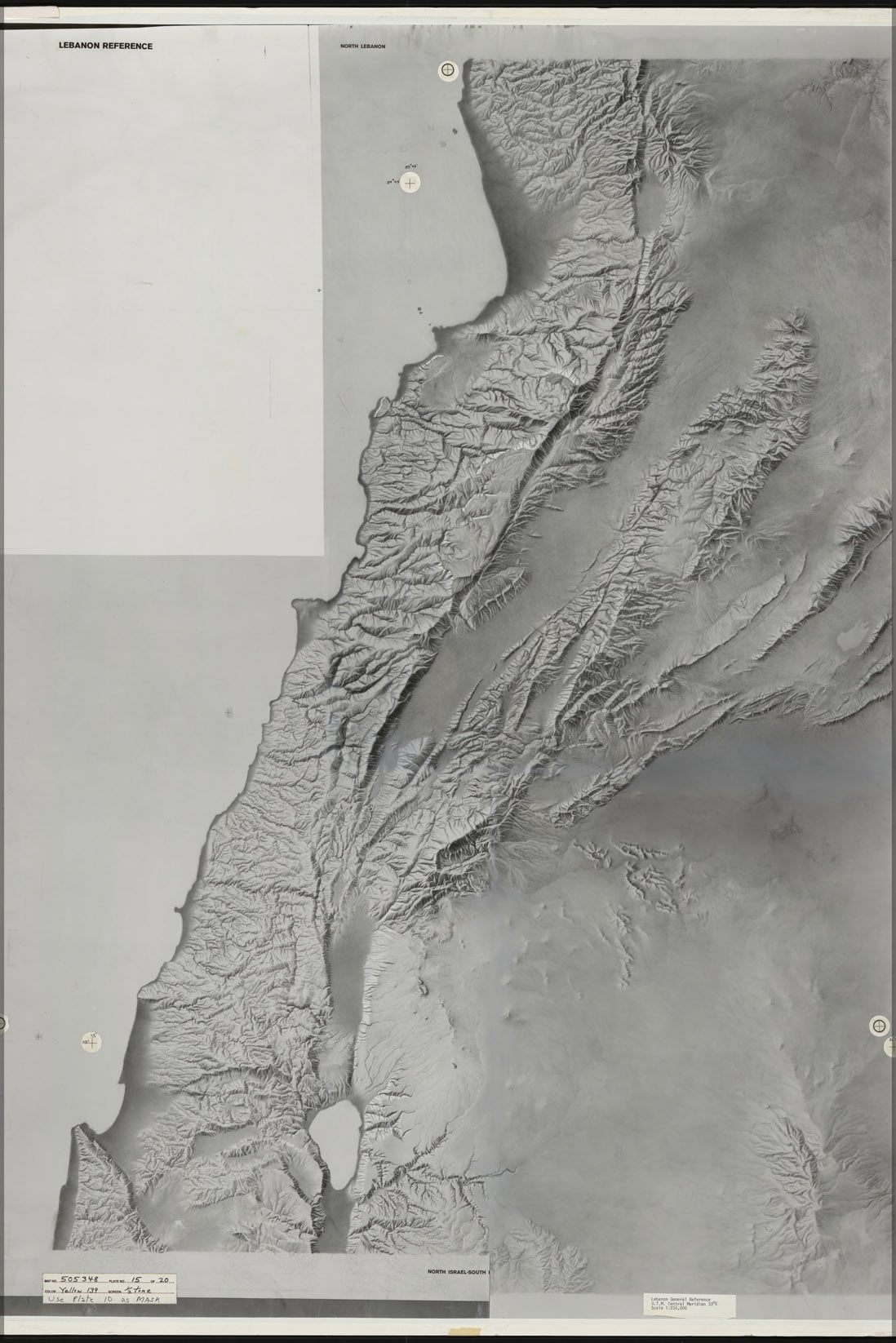 24"x36" Gallery Poster, cia terrain map of Lebenon - Walmart.com
