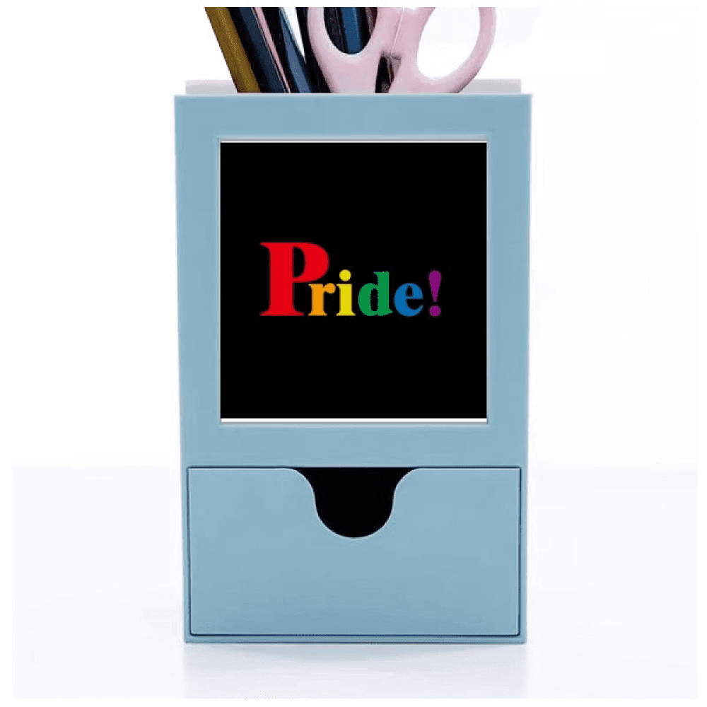 Pride LGBT Rainbow Art Deco Fashion Desk Supplies Organizer Pen Holder ...