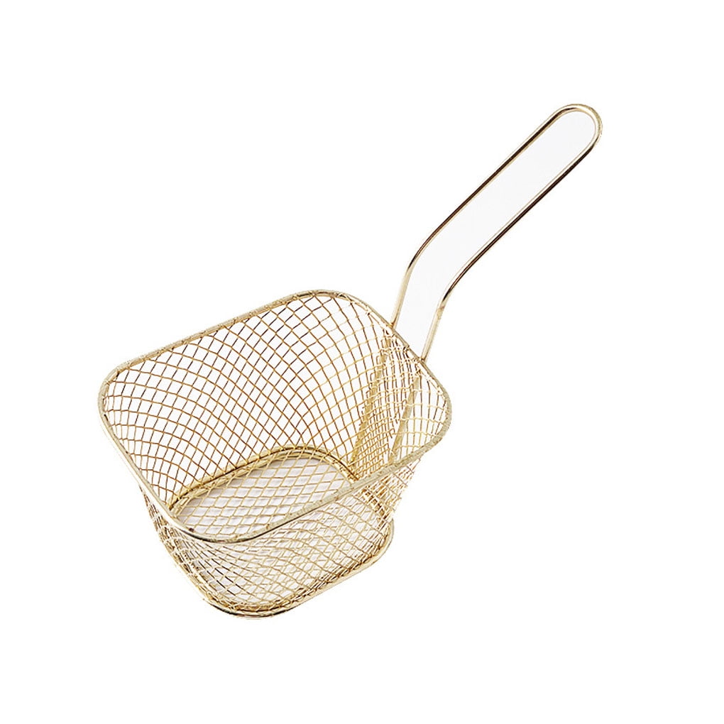 Tssuoun Square Frying Serving Deep Fry Basket French Fries Mesh Basket ...