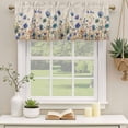 2 Pack Valances for Windows, Blue Teal Spring Floral Window Valances ...