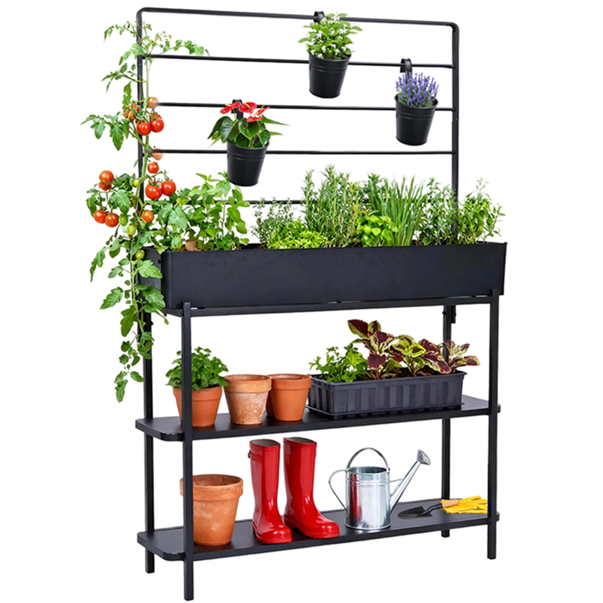 Click here for Yardlab 3-Tier Metal Raised Garden Bed With Trelli... prices