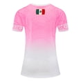 Mexico Women Soccer T-Shirts Mexican Graphic Fan Shirt Outdoor Slim Fit ...