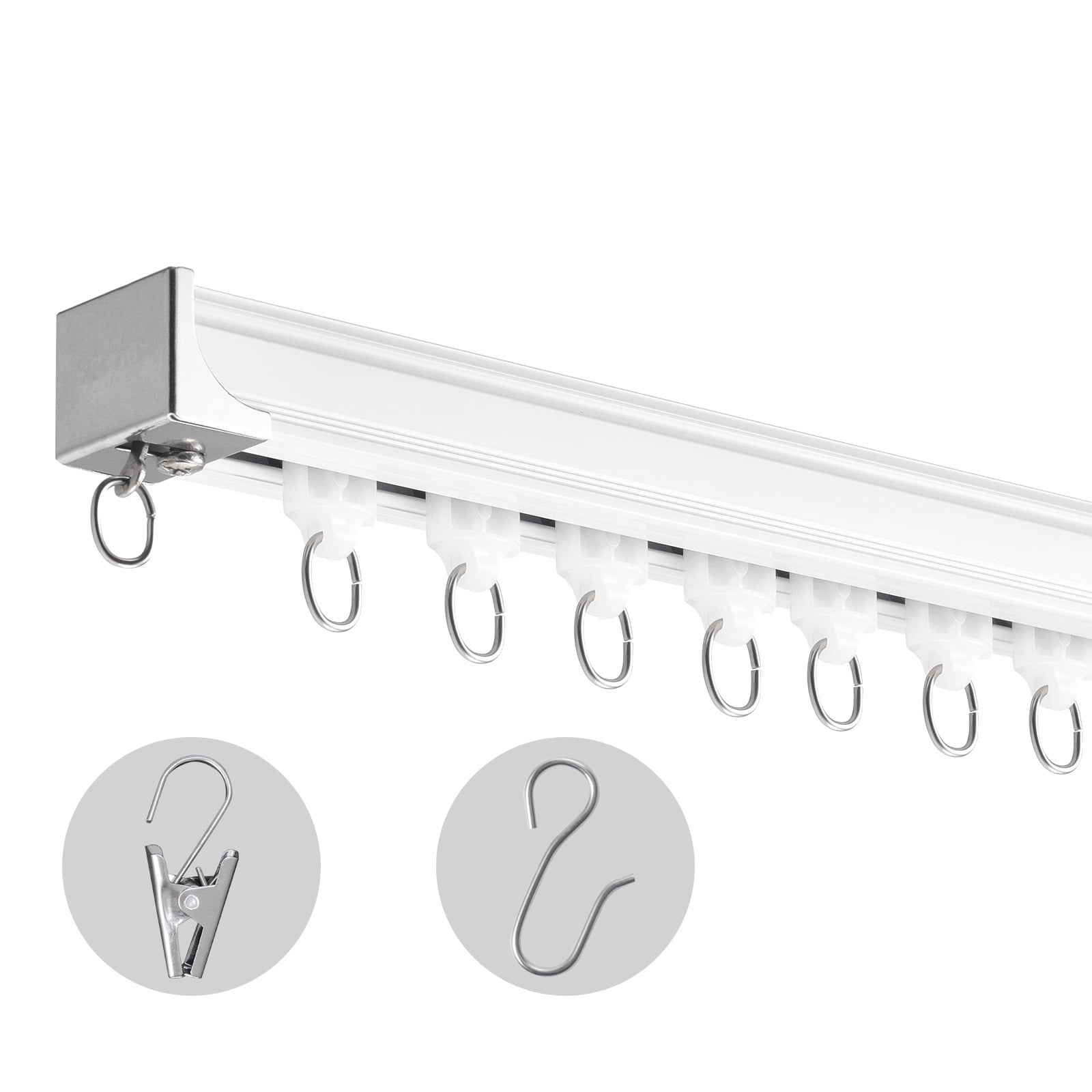 Click here for Kffkff Overhead Curtain Rail Kit  Spanning 17.7 Ft... prices