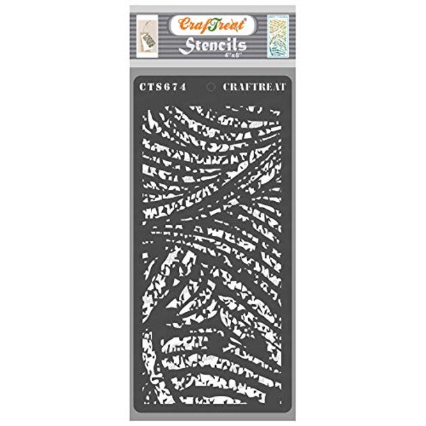 CrafTreat Distressed Swirls Stencil for Painting and Crafting - 4"x8 ...