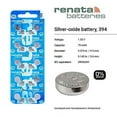 Renata Watch Battery, Silver Oxide 1.55V, Compact, Long Lasting, Type ...