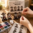4-Piece 3D Beaded Skeleton DIY Kit - Western Cowboy Halloween Craft Set ...