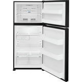 Frigidaire Top Freezer Refrigerator, 18.3 Cu. Ft., Black, Medium Size ...