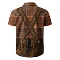 Bavarian Oktoberfest Men's Lederhosen Graphic Shirt, Plaid Button Down ...