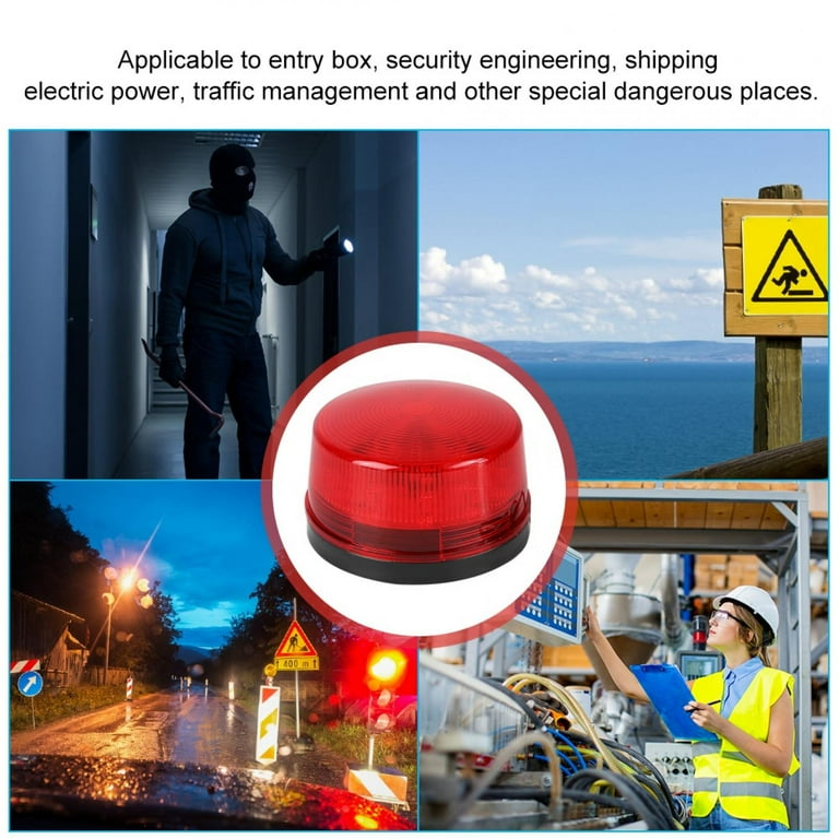 Strobe Light Warning Sign