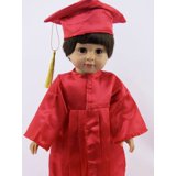 Handmade Red Graduation Cap, Gown, Diploma for 18-Inch Dolls | Quality ...