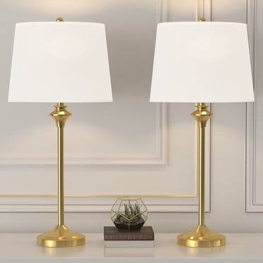 "360 Lighting Modern Buffet Table Lamps, 28 1/2"" Tall, Set of 2, Gold ...