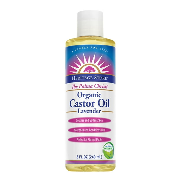 Heritage Store Castor Oil Lavender Organic Cold Pressed Soothing