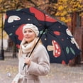 Apple and Butterfly Pattern Umbrella Folding Sun Umbrella Travel Auto ...
