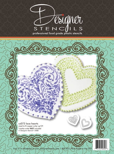 Lace Heart Stencil Set (no cutter) by Designer Stencils - Walmart.com