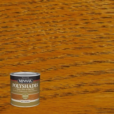 Minwax 61310444 PolyShades - Stain & Polyurethane in 1 Step, quart, Honey Pine, Satin - Walmart.com
