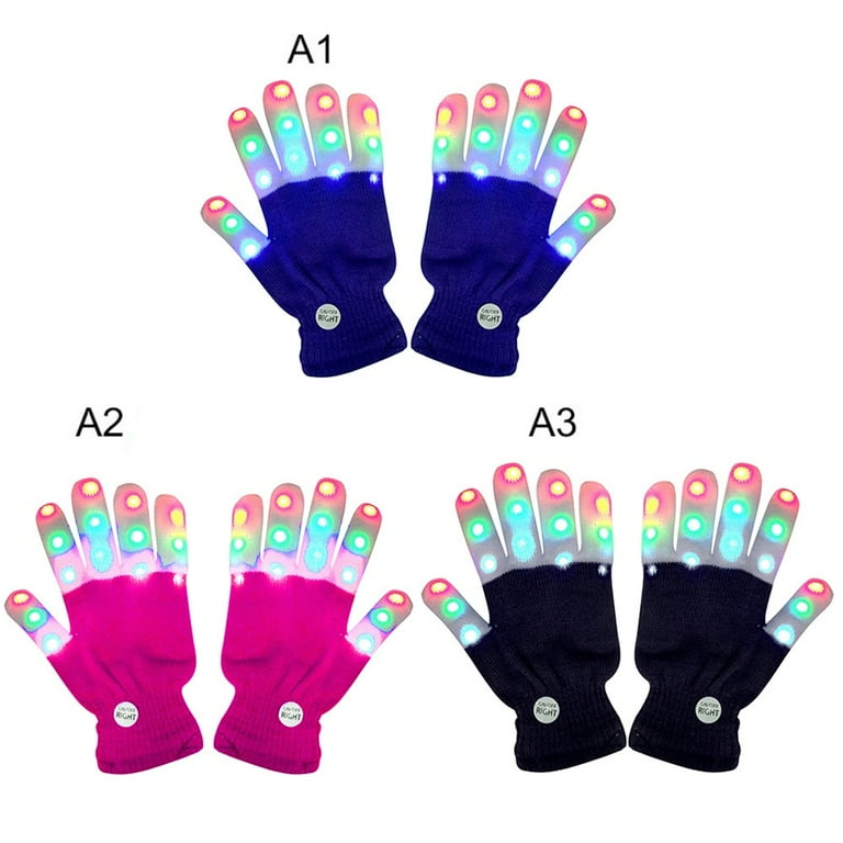 Rave Lights Gloves LED Light Up Gloves Perfect For Raves, Christmas