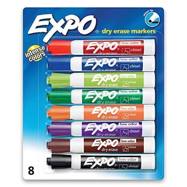 Expo Click Dry-Erase Markers, Fine Tip, Assorted Colors, 6 Pack ...