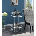 Convenience Concepts Royal Crest Two-Tier Round Glass Bar Cart with ...