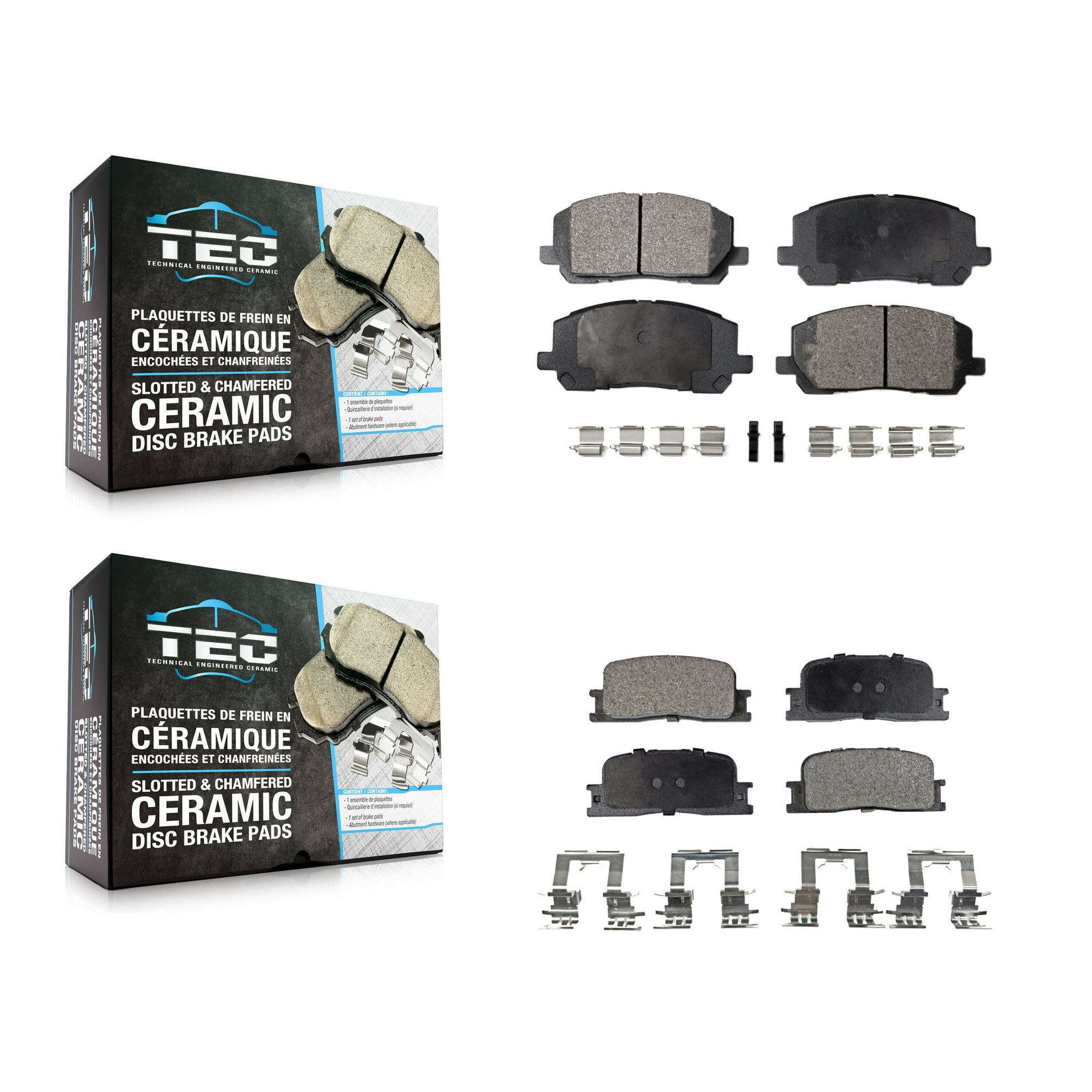 Click here for Tec Front Rear Ceramic Brake Pads Kit For Car 2001... prices
