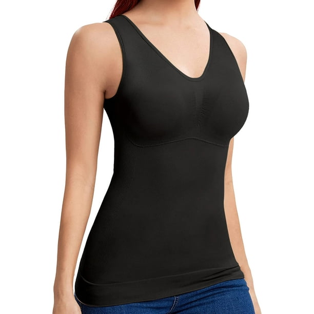 COMFREE Women Shaperwear Camisole Tank Tops Bulilt in Bra Tummy Control ...