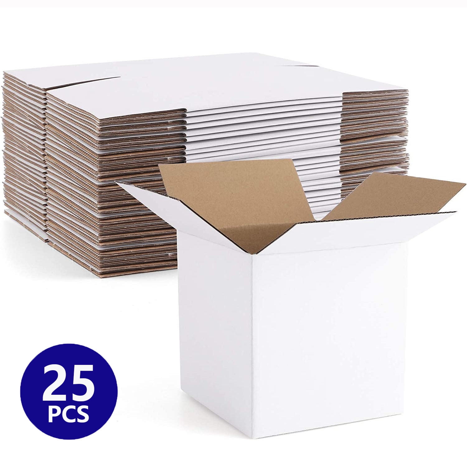 Bagdream 4x4x4 Small Shipping Boxes White Corrugated Cardboard Mailer