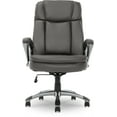 Serta Oversized Swivel Executive Office Chair - Bonded Leather, Gray ...
