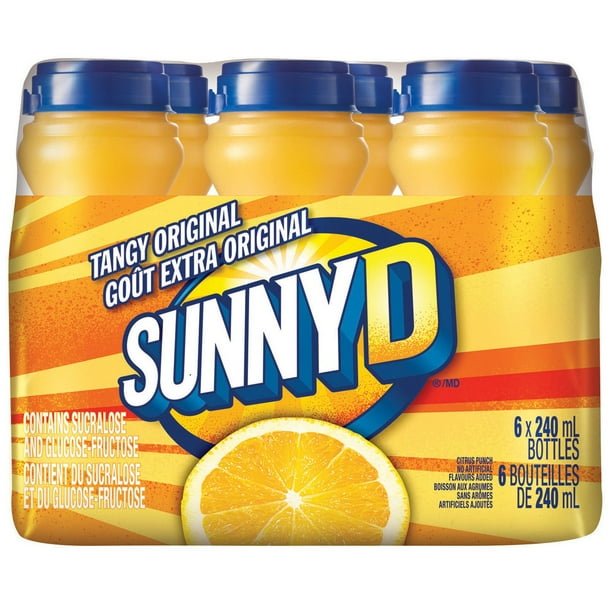Sunny D Tangy Original Citrus Punch, 6 x 240 mL - Walmart.ca