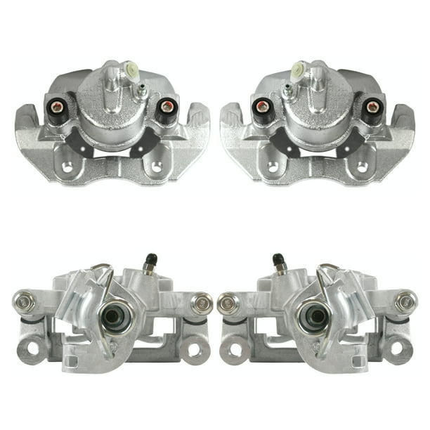 AutoShack Front and Rear New Brake Calipers Assembly with Bracket Set ...