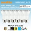 Sunlite LED G16.5 Bulb, 5W (40W Eq.), E12 Base, Dimmable, Frost, 3000K Warm, 6-Pack - Walmart.com