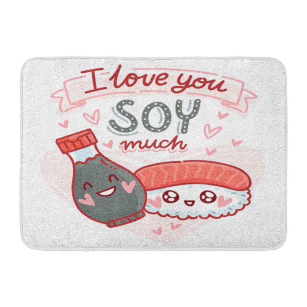 SIDONKU Pun Quibble Love Cute Sushi and Soy Sauce Characters Lettering ...