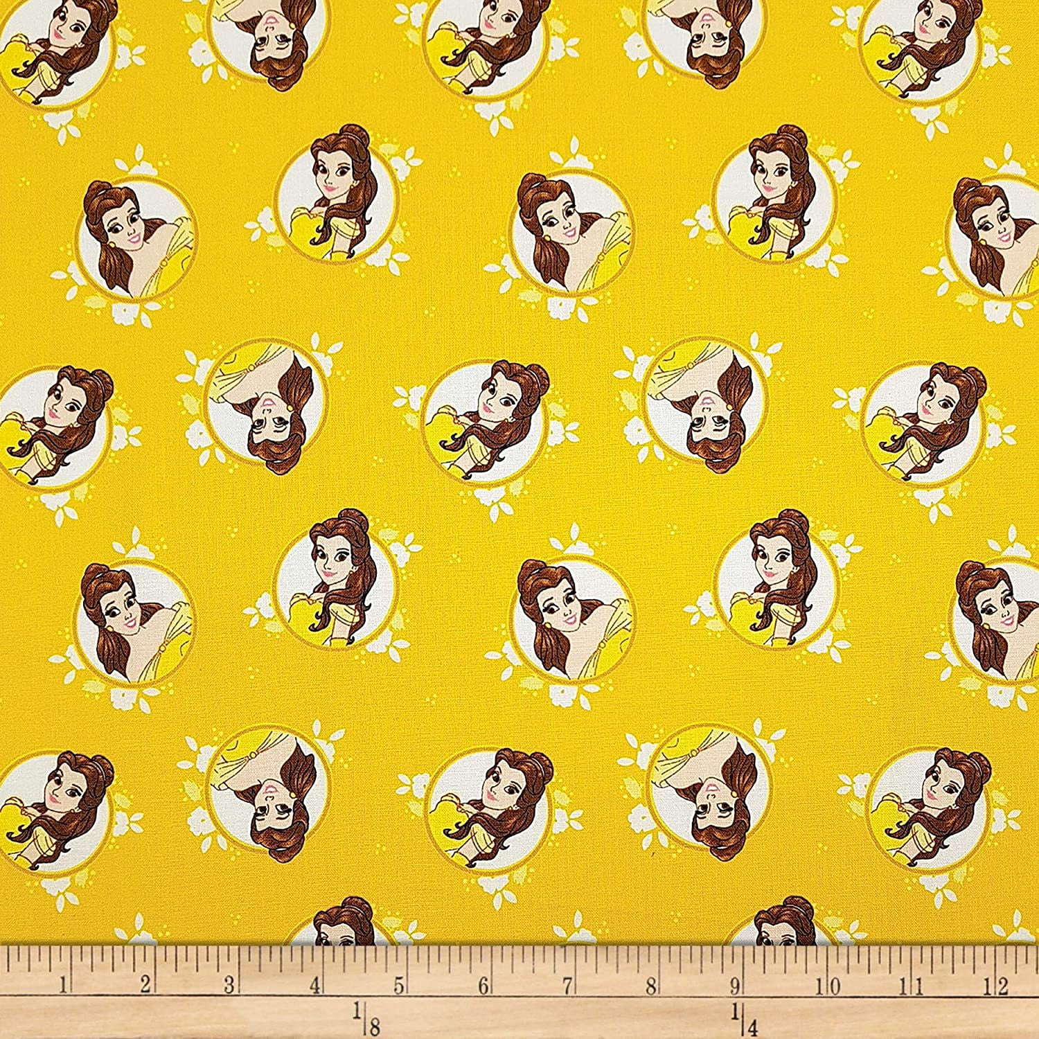Eugene Textiles Disney Forever Princess Belle in Circles in Fabric ...