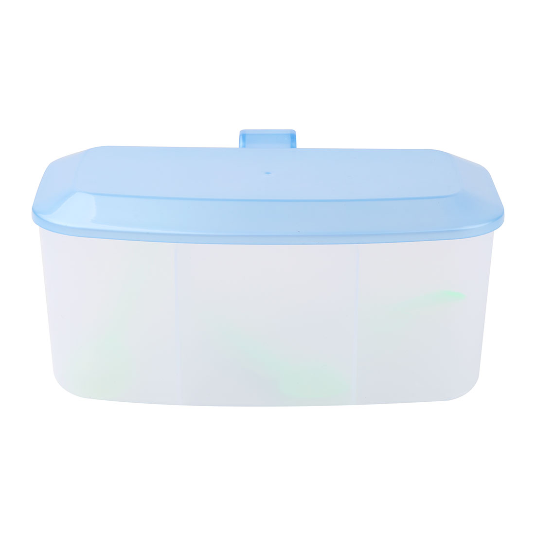 Plastic Rectangular Shaped 3 Compartments Salt Condiment Container Blue ...