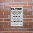 Decorative Metal Toilet Rules Sign - Funny Bathroom Wall Decor for Home ...