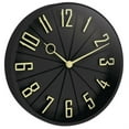 Westclox 12" Black & Gold Modern Analog QA Wall Clock - Walmart.com
