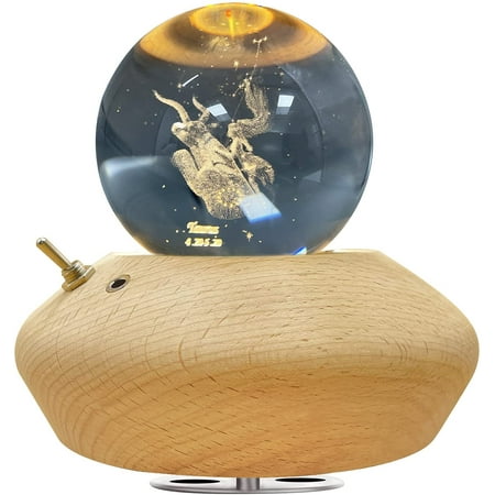 Crystal Ball Music Box Mechanical music box Wooden Music Box 12 ...
