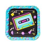 90s Party Supplies (113+ Pieces for 16 Guests), Neon Retro Party Plates ...