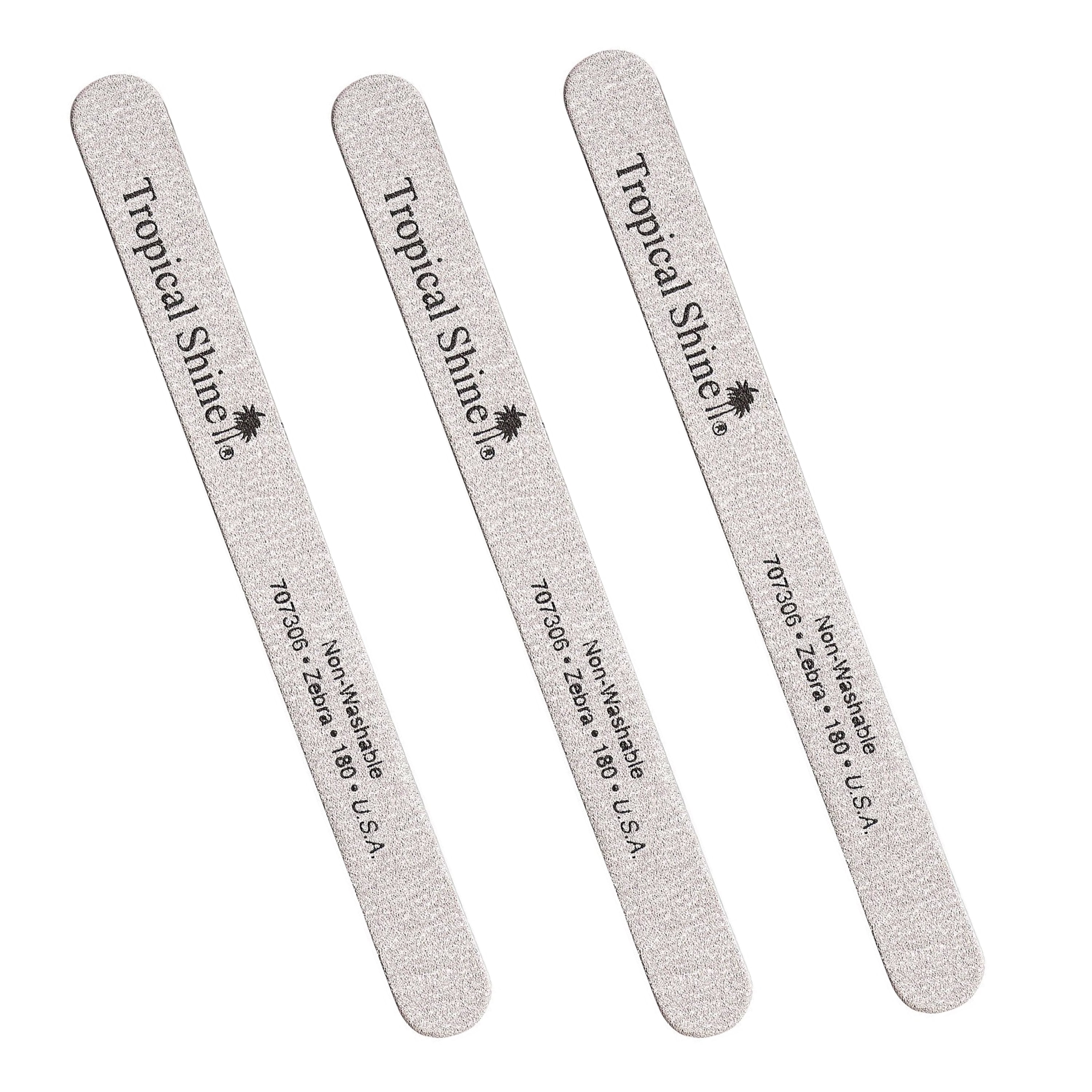 Tropical Shine Zebra Premium Nail File Medium 180 Grit. 3 units ...