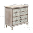 Zimtown Bedroom Bedside Stand Furniture Table, 4 Drawers Nightstand ...