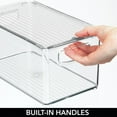mDesign Organizing Kitchen Storage Bins with Lids and Handles ...