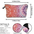 6 Pack Makeup Bags for Women, Mandala Flowers Cosmetic Bag with Zipper ...