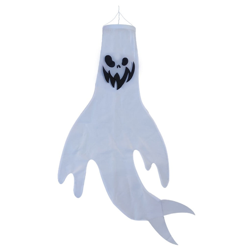 Vikakiooze Halloween Decoration Windpipe Ghost Flag Polyester Ghost ...