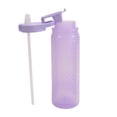 Mainstays 24-Ounce Reusable Plastic Textured Water Bottle Purple ...