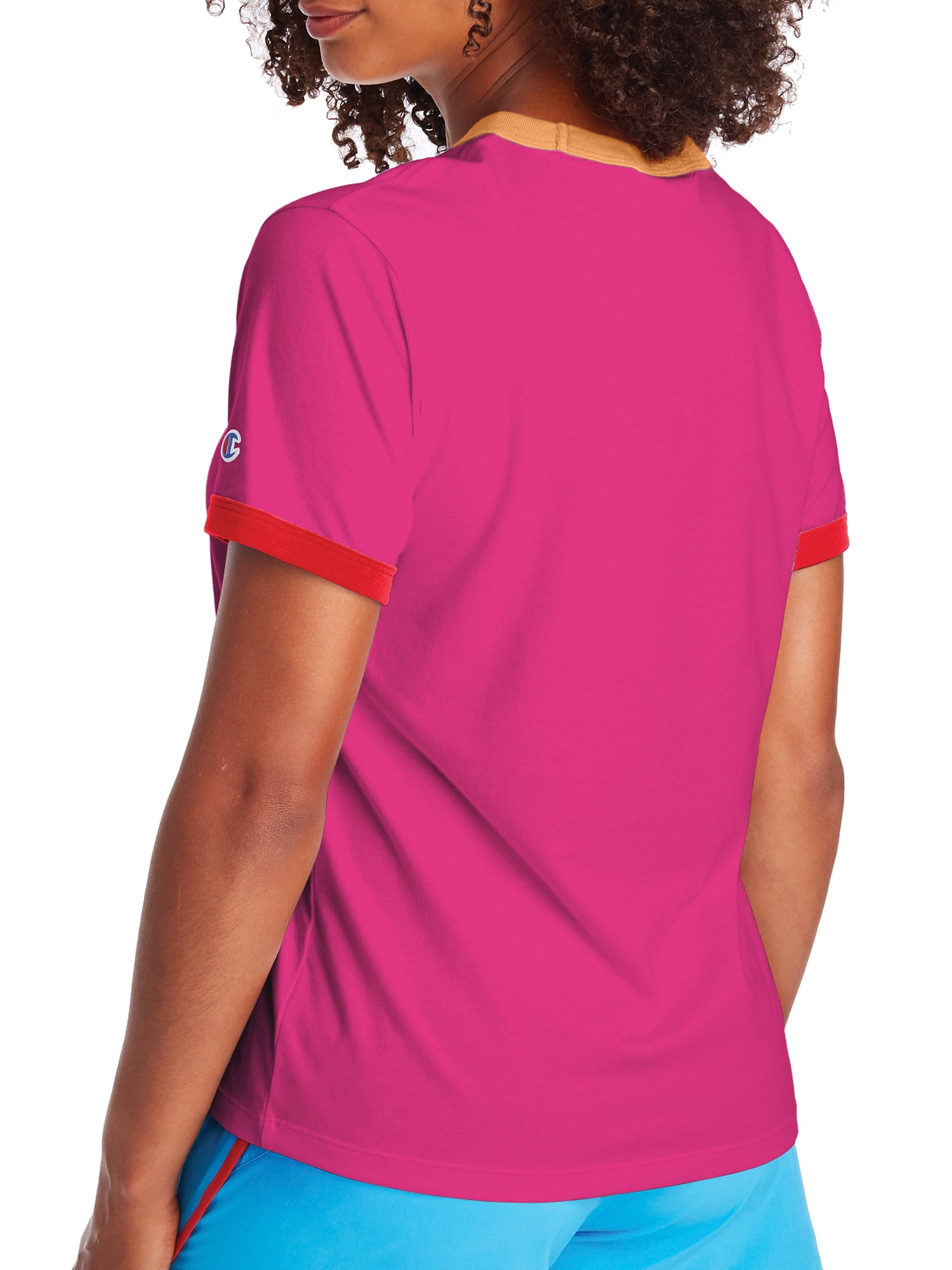 PINK Short Sleeve Campus Ringer Tee NEW RELEASE!! - munimoro.gob.pe