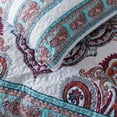 DaDa Bedding Bohemian Summertime White Blue Floral Paisley Bedspread ...